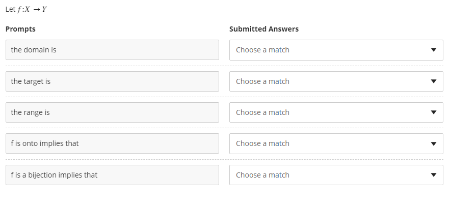 Solved Let f:X→Y Prompts the domain is the target is the | Chegg.com