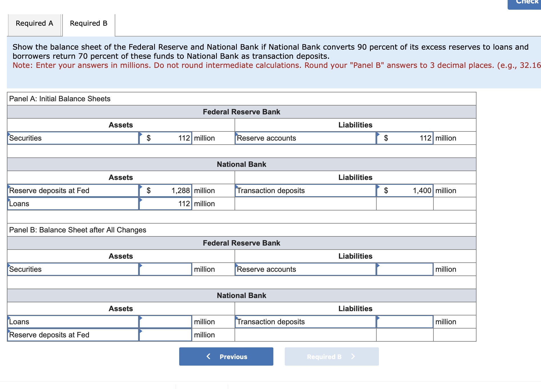 Solved National Bank currently has $1,400 ﻿million in | Chegg.com