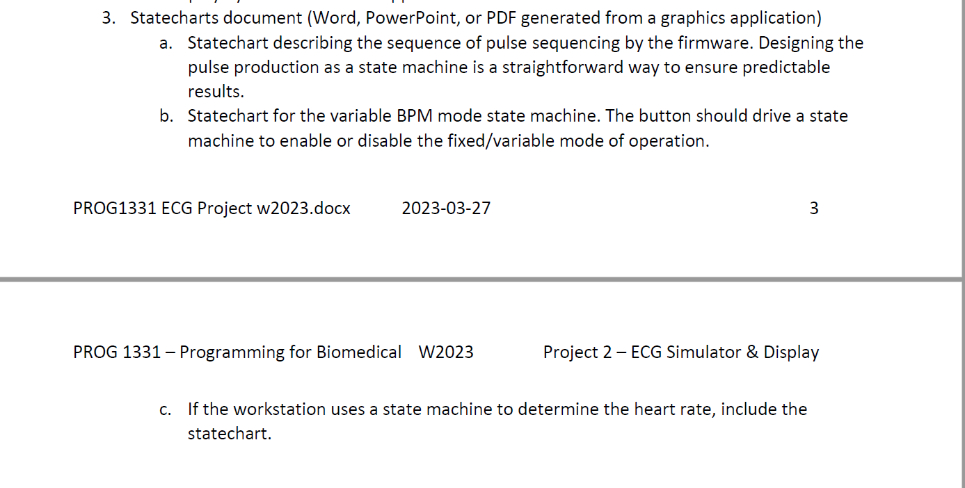 Solved 3. Statecharts document (Word, PowerPoint, or PDF | Chegg.com