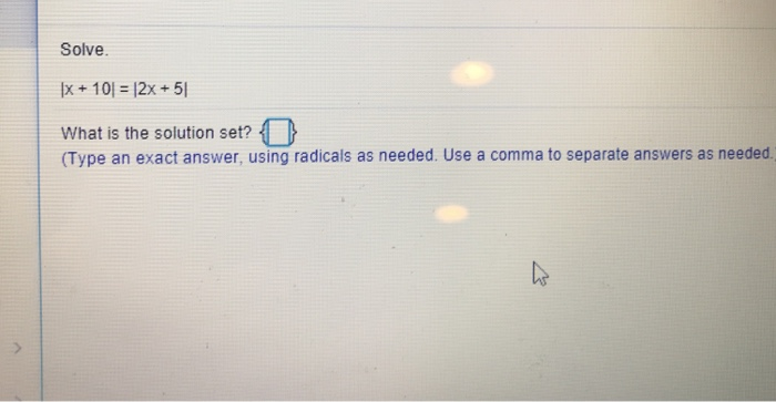 Solved Solve ix + 101 = 12x + 51 What is the solution set? | Chegg.com