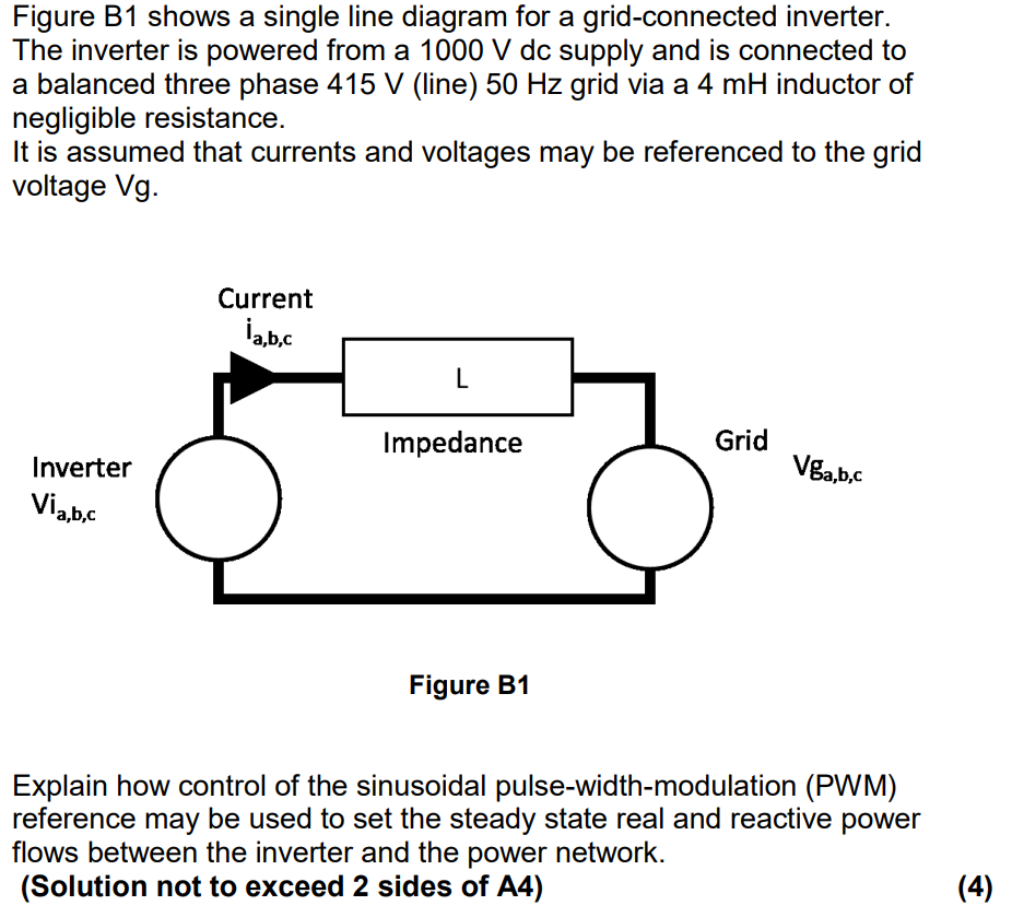 Solved Figure B1 shows a single line diagram for a | Chegg.com