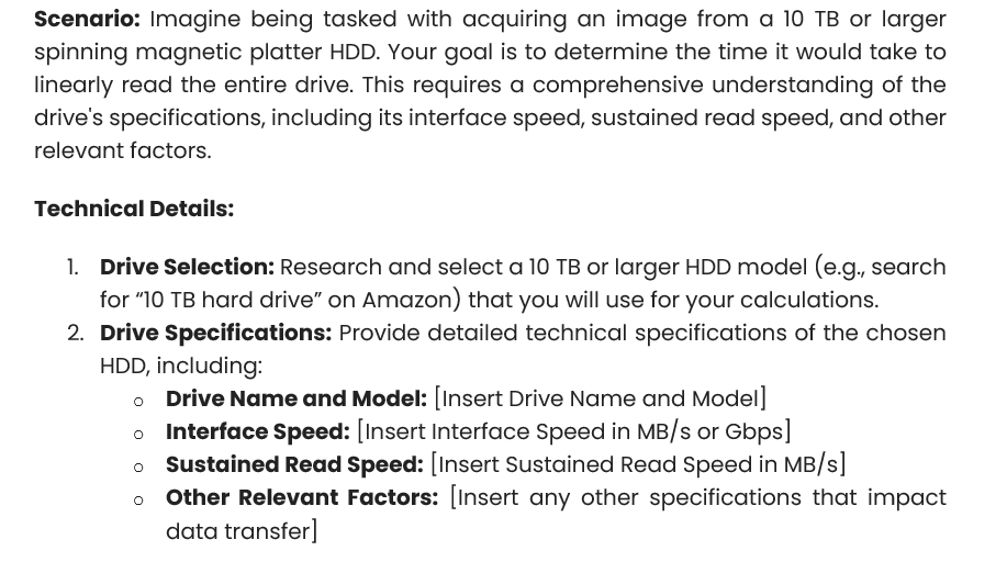 Solved Scenario: Imagine being tasked with acquiring an | Chegg.com