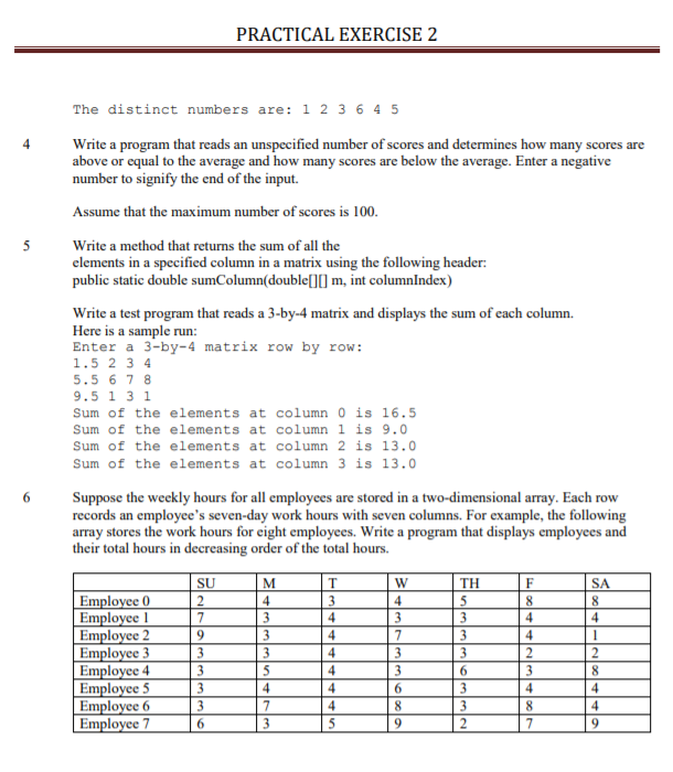 Solved Write a complete program for the following questions: | Chegg.com