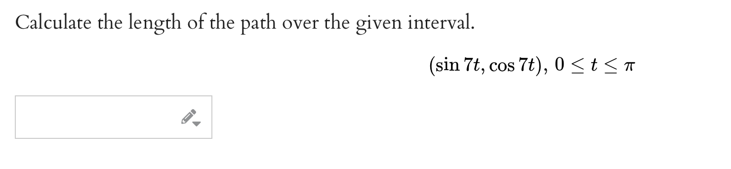 Solved Calculate the length of the path over the given | Chegg.com