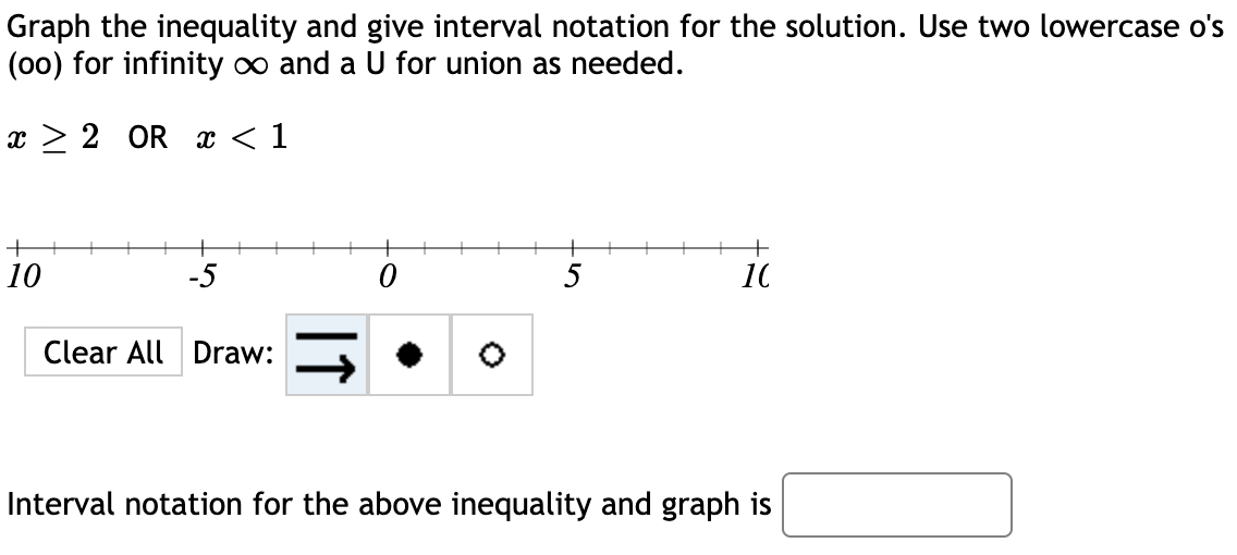 Solved Graph the inequality and give interval notation for | Chegg.com