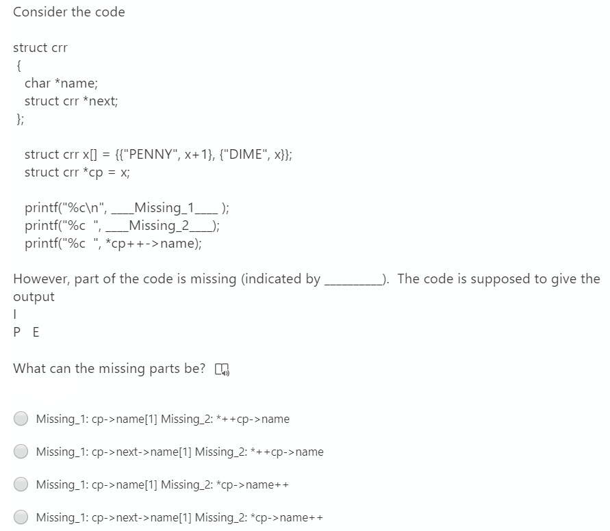 Solved Consider the code struct crr { char *name; struct crr | Chegg.com Solved Consider the code struct crr { char *name; struct crr | Chegg.com