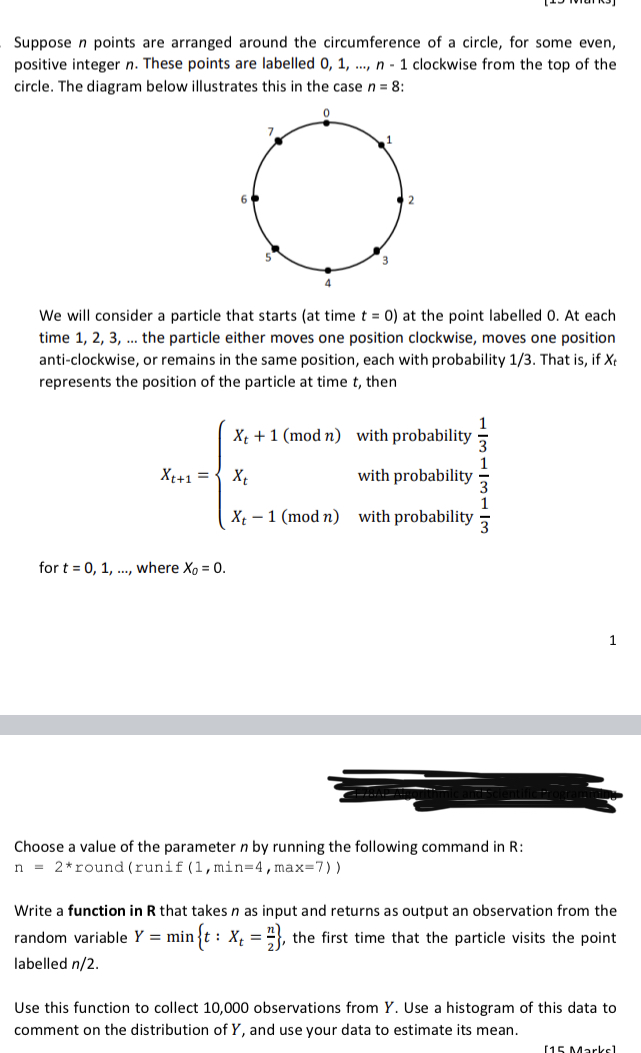 Solved Suppose n ﻿points are arranged around the | Chegg.com