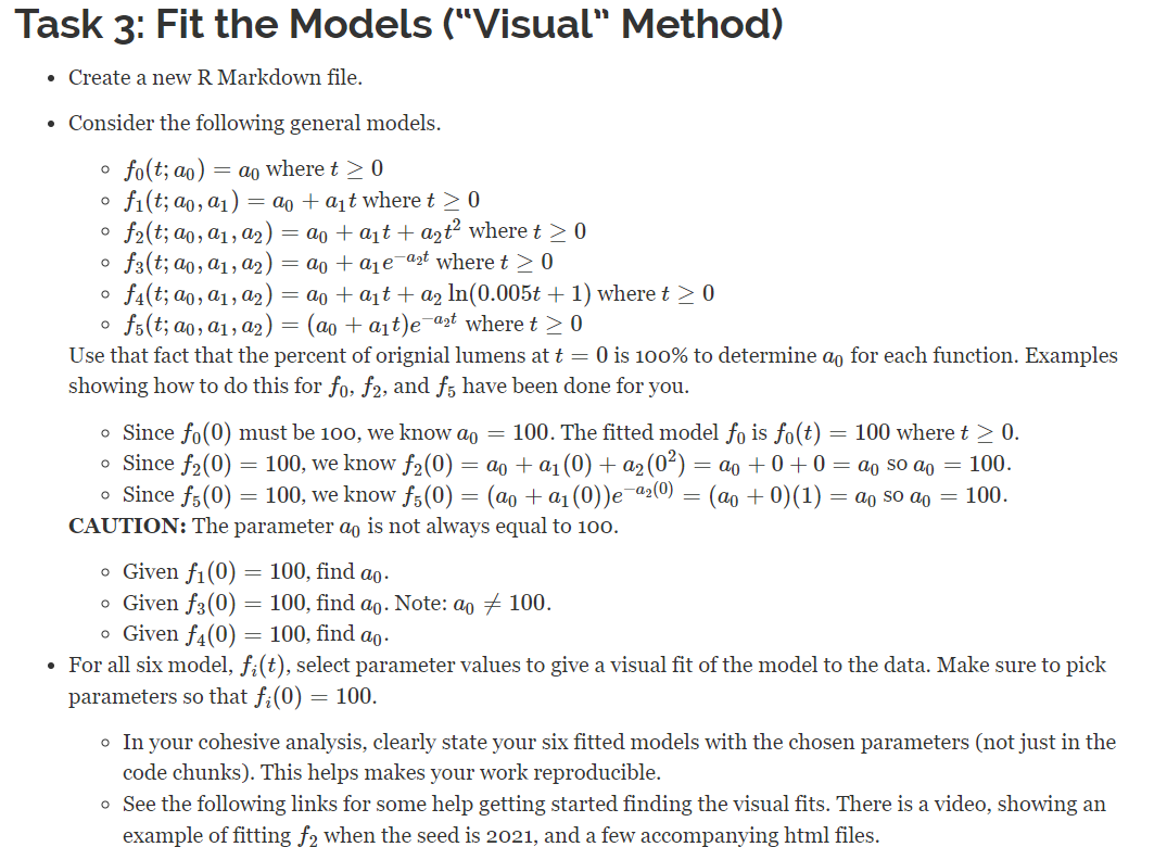 Solved Fit the Models (“Visual” Method) Create a new R | Chegg.com