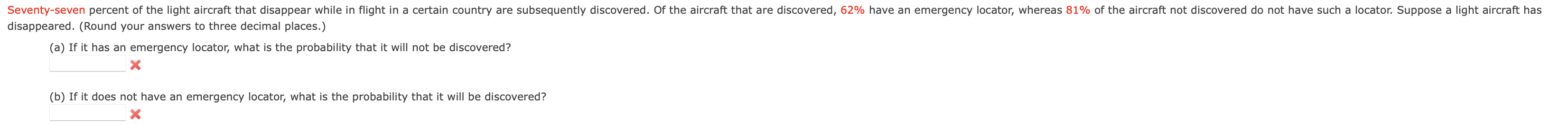 Solved Seventy-seven bercent of the tant aircraia that | Chegg.com