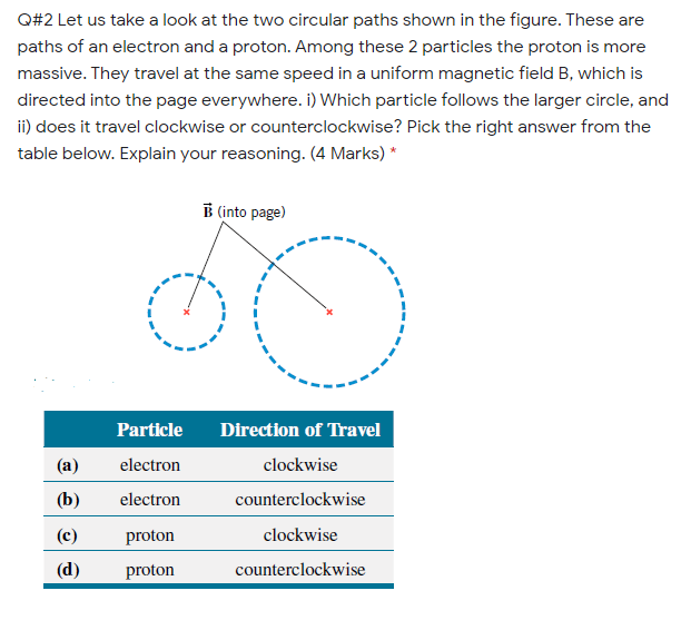 Solved Q#2 Let us take a look at the two circular paths | Chegg.com