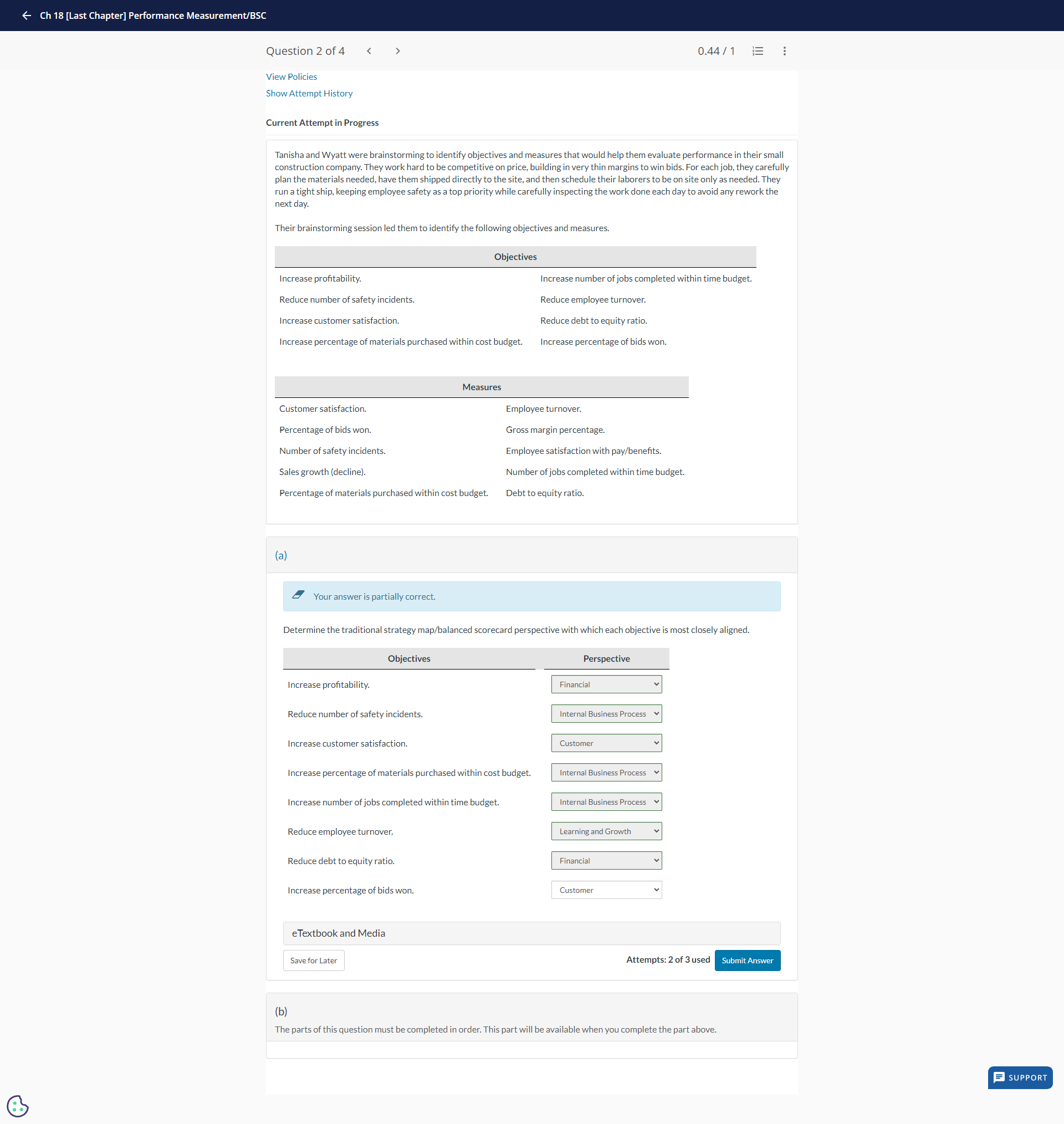 Solved Current Attempt in Progress Tanisha and Wyatt were | Chegg.com
