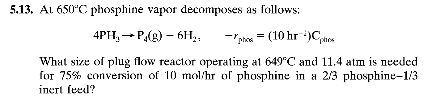 Solved At 650 C phosphine vapor decomposes as follows: What | Chegg.com
