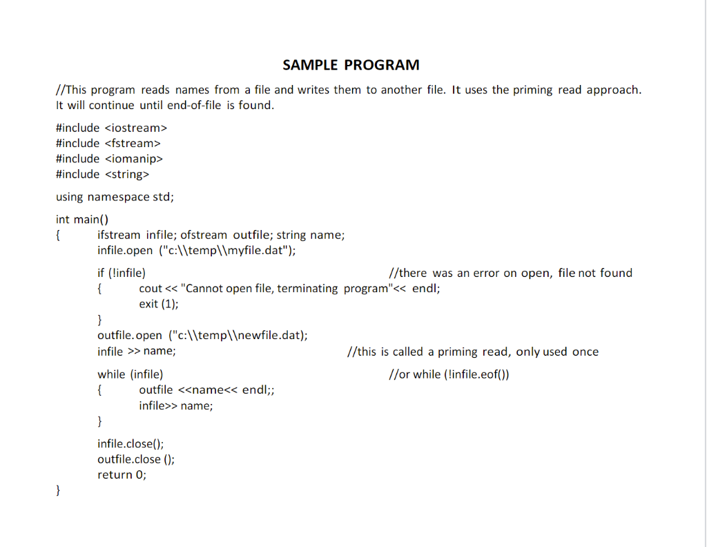 Solved Need assistance with Files in programming 116 Need | Chegg.com