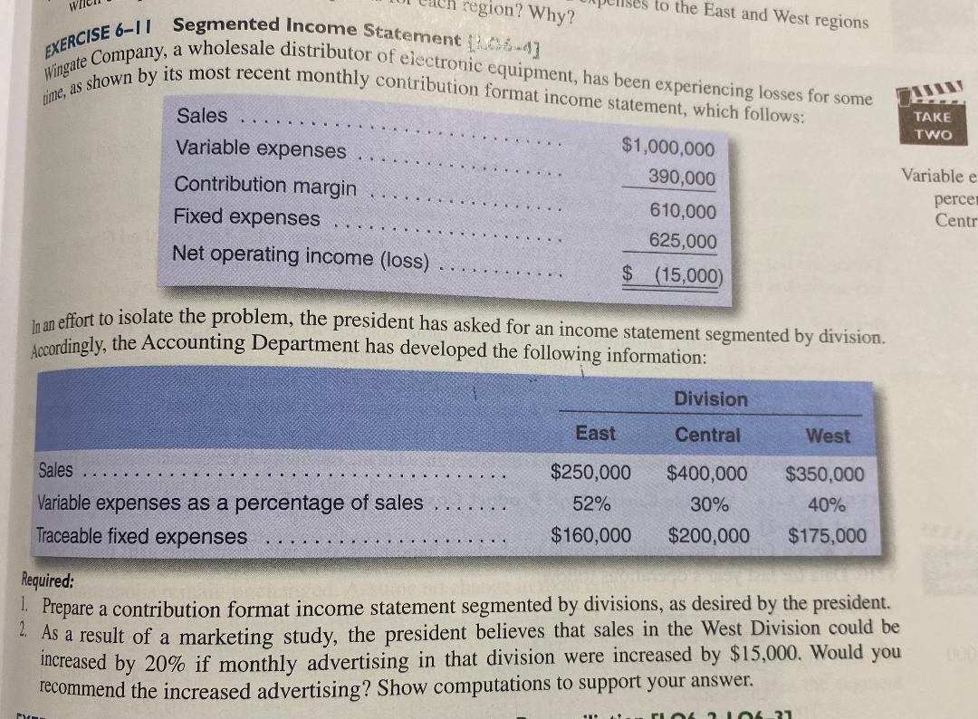Solved Prepare a contribution format income statement | Chegg.com