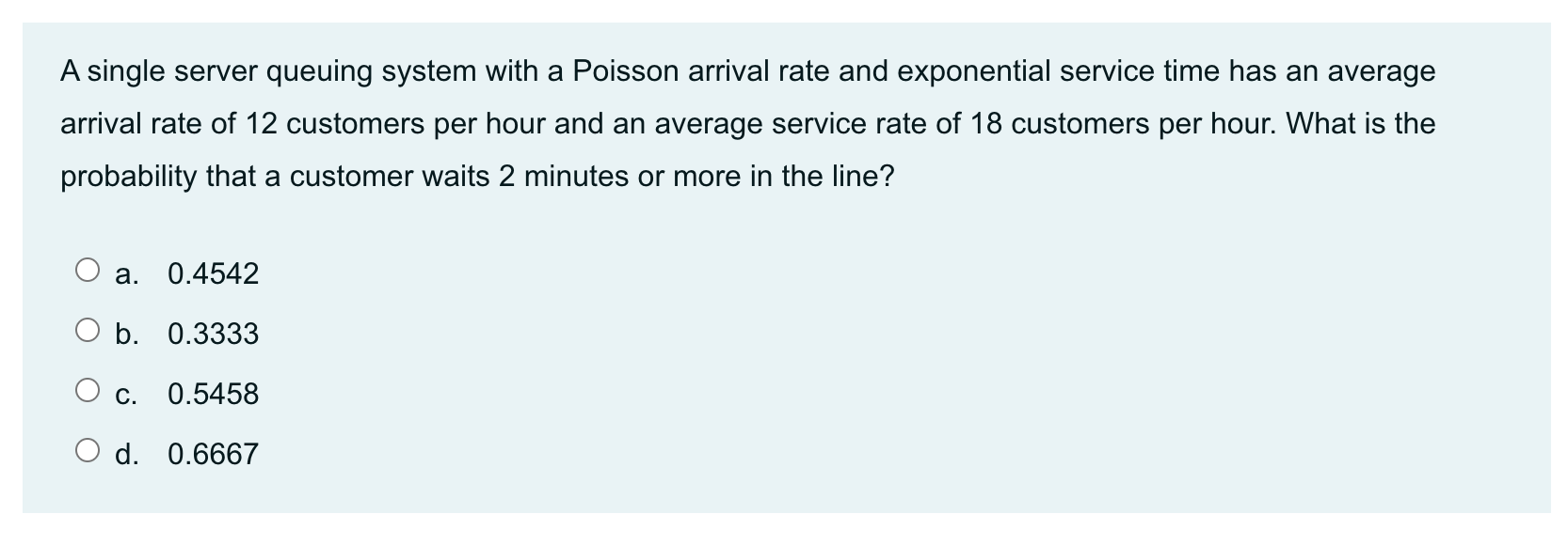 Solved A single server queuing system with a Poisson arrival | Chegg.com