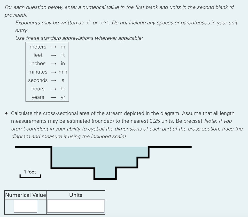Solved For each question below, enter a numerical value in | Chegg.com