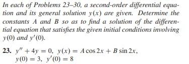 Solved In each of Problems 23-30, a second-order | Chegg.com