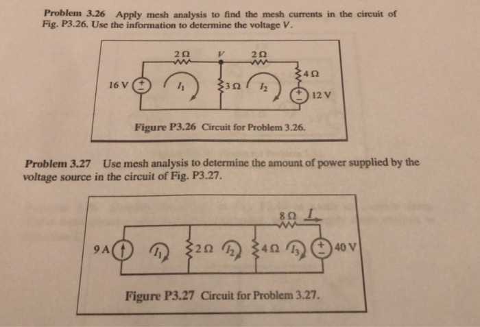 Solved Problem 326 Apply Mesh Analysis To Find The Mesh 0864