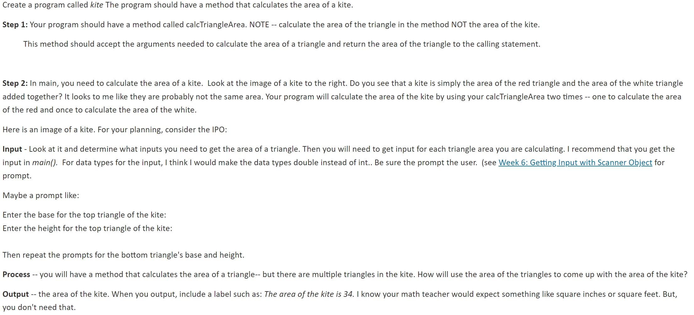 Solved Create a program called kite The program should have | Chegg.com
