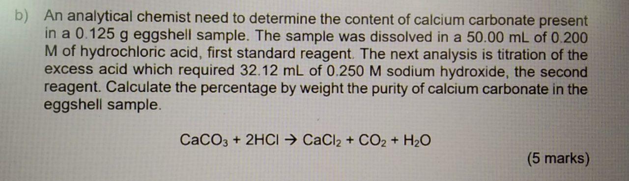 Solved An analytical chemist need to determine the content | Chegg.com