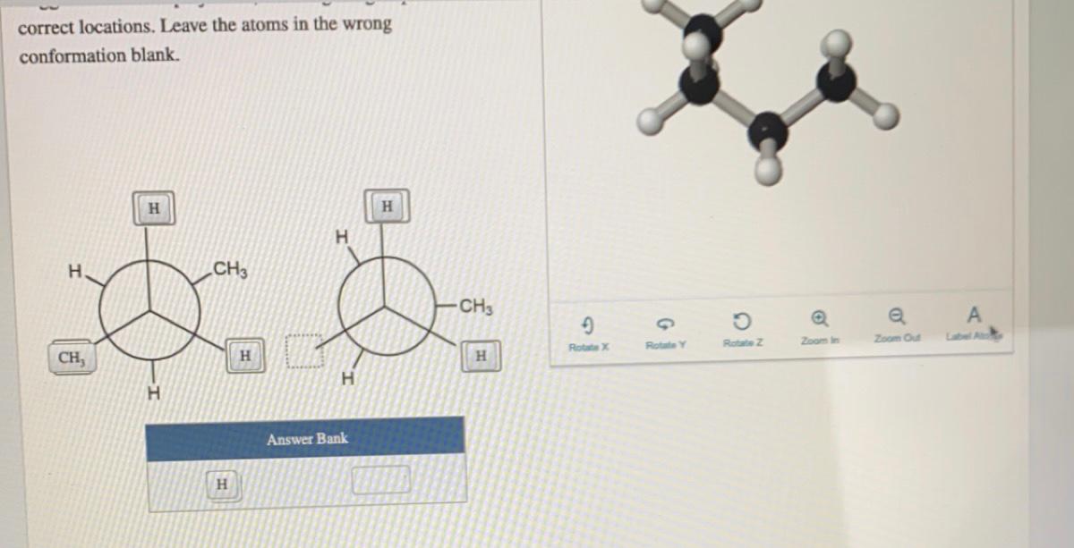 Solved A three-dimensional representation of butane is | Chegg.com