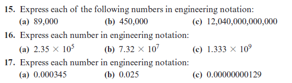 Solved 22. Express each number in Problem 15 in ohms using a | Chegg.com