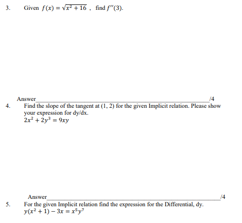 Solved 1. Find the maximum, minimum and inflection points | Chegg.com