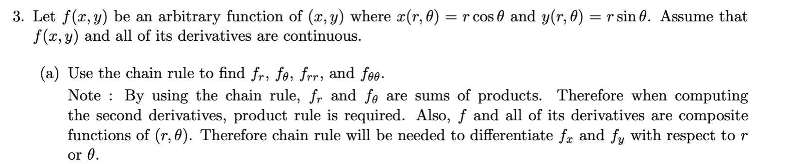 Solved by an EXPERT Let f(x,y) be an ﻿arbitrary function of (x,y) ﻿where | Chegg.com