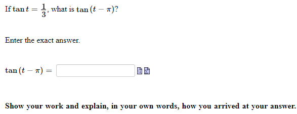 Solved If tant 3. what is tan (t – a)? Enter the exact | Chegg.com