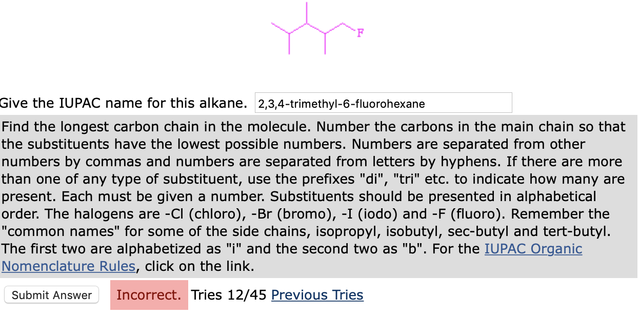 Solved Give the IUPAC name for this alkane. | Chegg.com