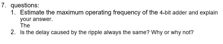 Solved 7. questions: 1. Estimate the maximum operating | Chegg.com
