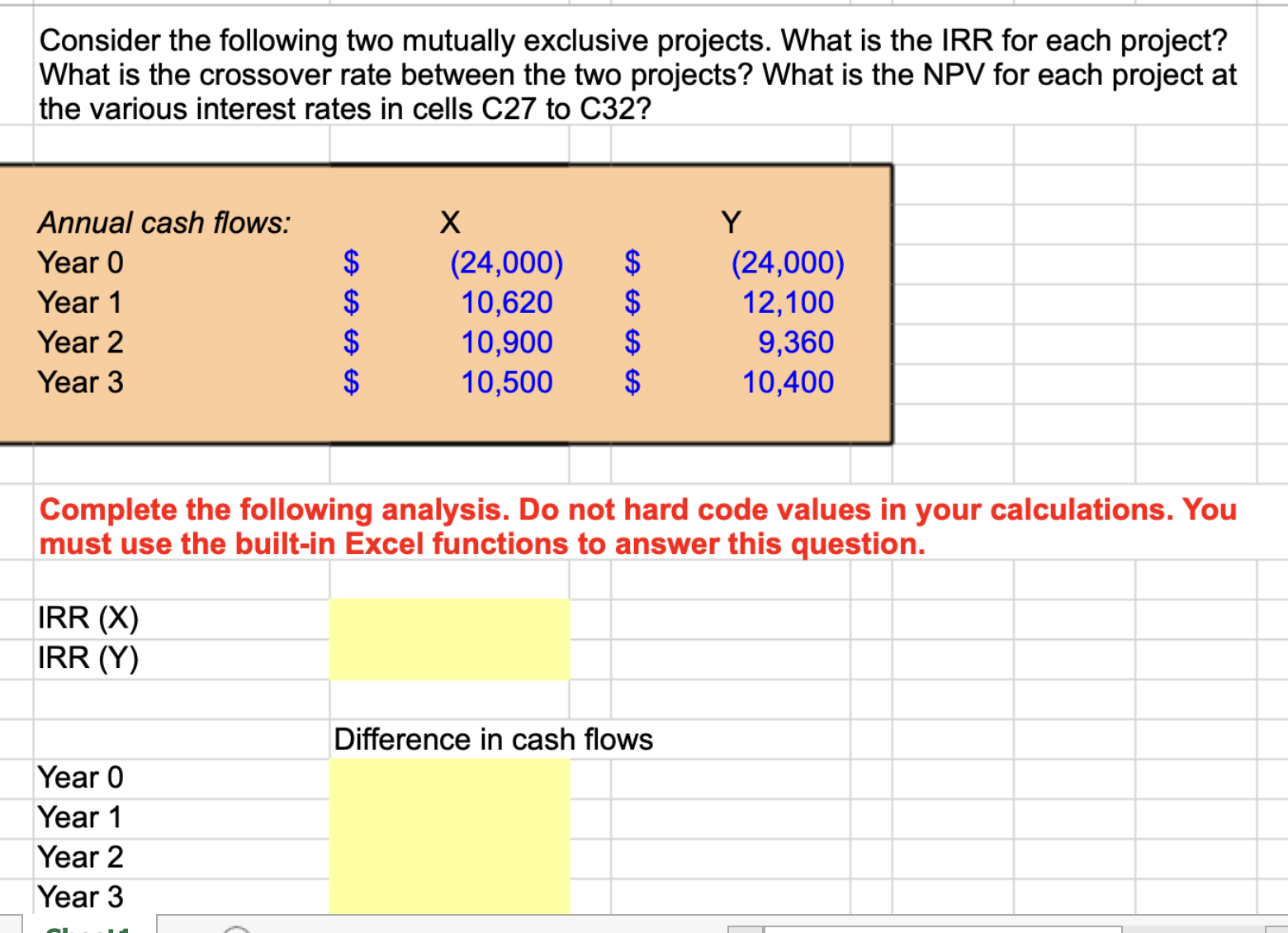 Solved Consider the following two mutually exclusive | Chegg.com