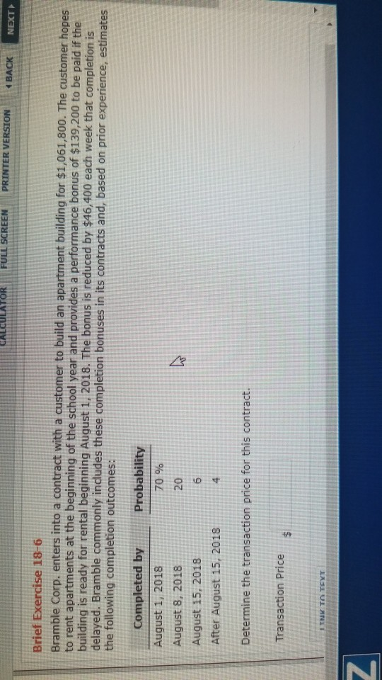 Solved ATOR FULL SCREEN PRINTER VERSION BACK NEXT Brief | Chegg.com