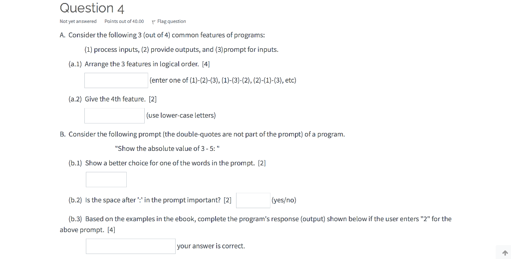 Solved Question 4 Not yet answered Points out of 40.00 Flag | Chegg.com