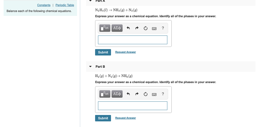 Solved Part C Constants | Periodic Table Write a balanced | Chegg.com