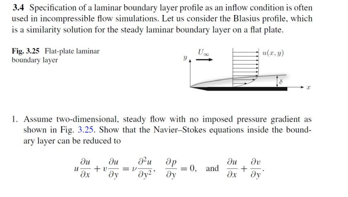 Solved 3.4 Specification of a laminar boundary layer profile | Chegg.com
