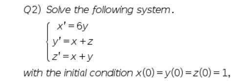 Solved Solve the following system by using matrix notation | Chegg.com