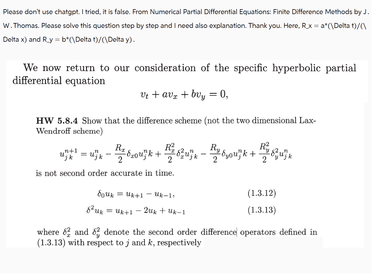 Solved You Must Use Taylor Series Expansion For Finite
