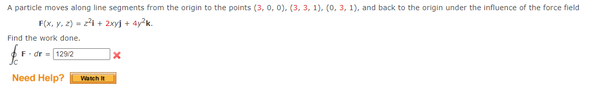 Solved A particle moves along line segments from the origin | Chegg.com