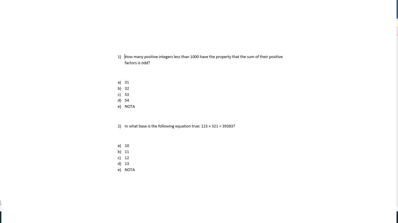 Solved 1) How many positive integers less than 1000 have the | Chegg.com Solved 1) How many positive integers less than 1000 have the | Chegg.com