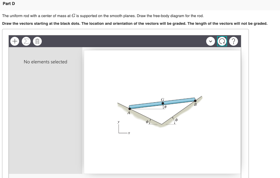 Solved Part D The uniform rod with a center of mass at G is | Chegg.com