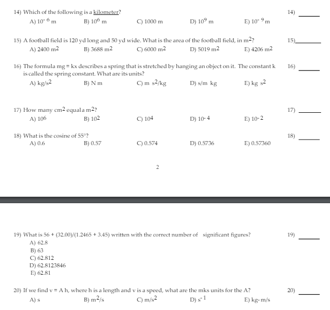 Solved can i please get help with questions 14-20 ? ﻿thank | Chegg.com