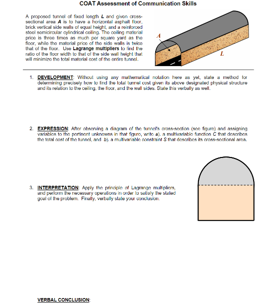 COAT Assessment of Communication Skills A proposed | Chegg.com