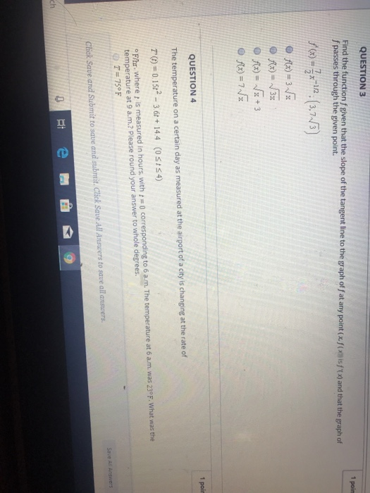 Solved Question Completion Status: QUESTION 1 Find f(x) by | Chegg.com