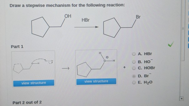 Solved Draw a stepwise mechanism for the following reaction: | Chegg.com