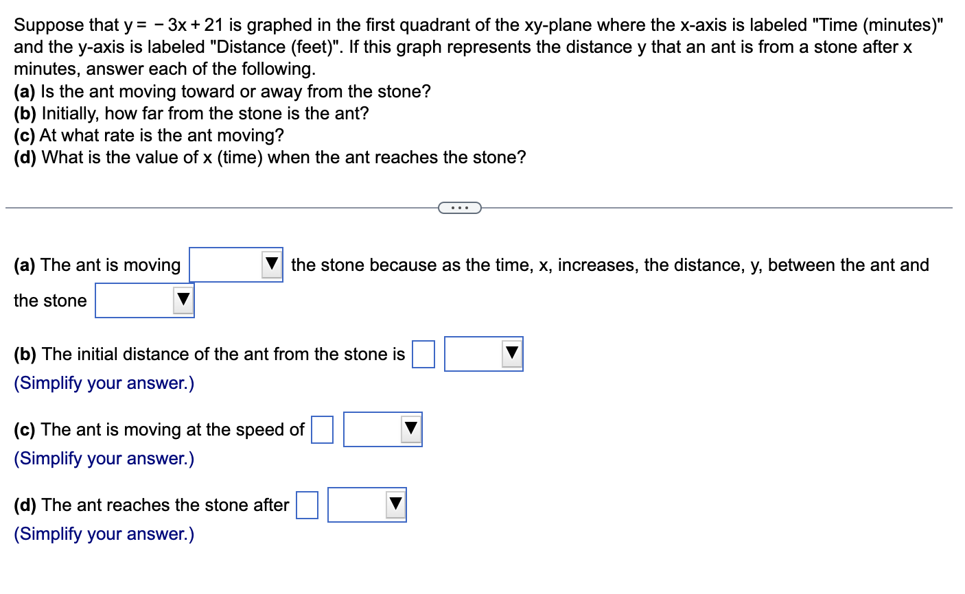 Solved Suppose that y=−3x+21 is graphed in the first | Chegg.com