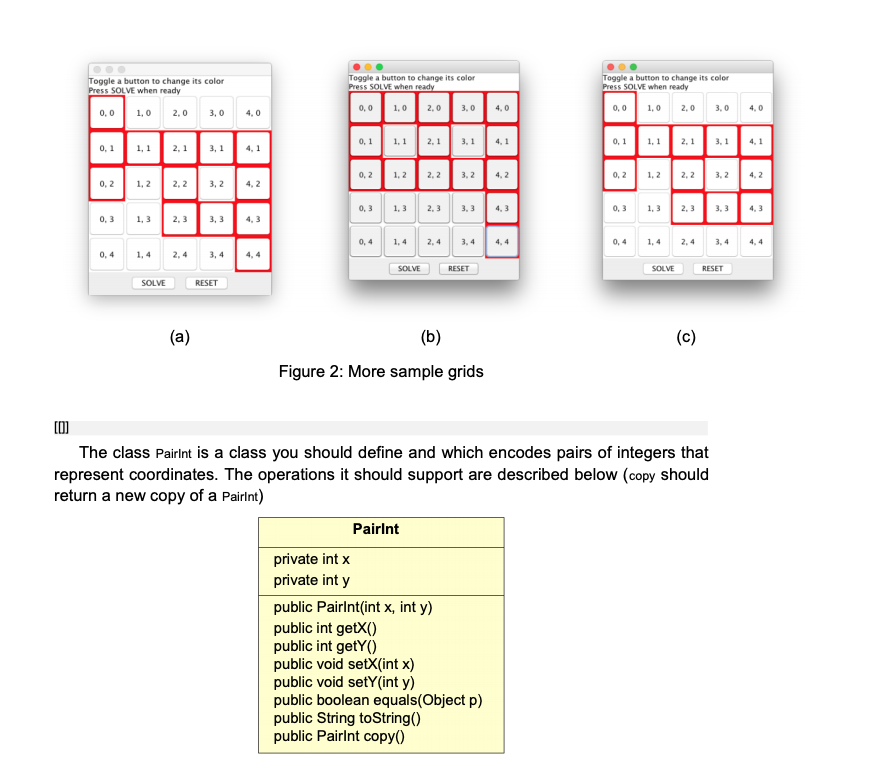 Toggle a button to change its color Press SOLVE when | Chegg.com