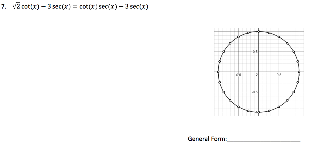 Solved Solve each equation, write the general form of the | Chegg.com