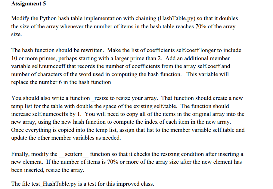 Solved In python : Hash_table.py file here # | Chegg.com