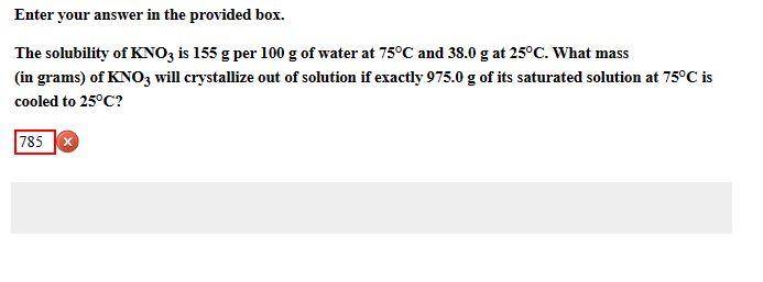 Solved Enter your answer in the provided box. The solubility | Chegg.com
